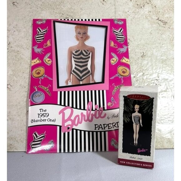 Other | Barbie 1959 Set Of Vintage Paper Doll And Hallmark Ornament ...